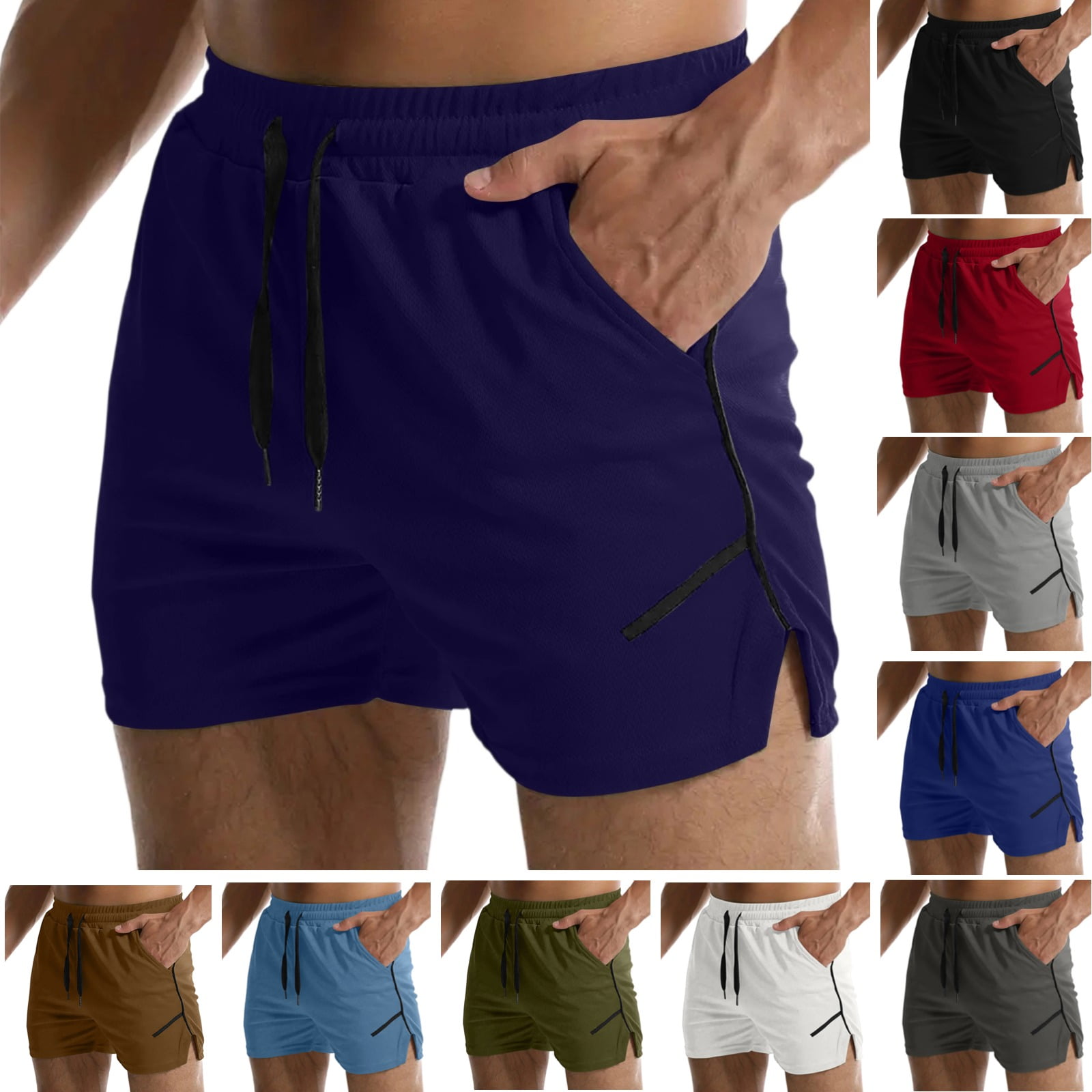 Zimjoy Running Shorts for Men Strechy Quick-Dry Gym Work Out Shorts ...