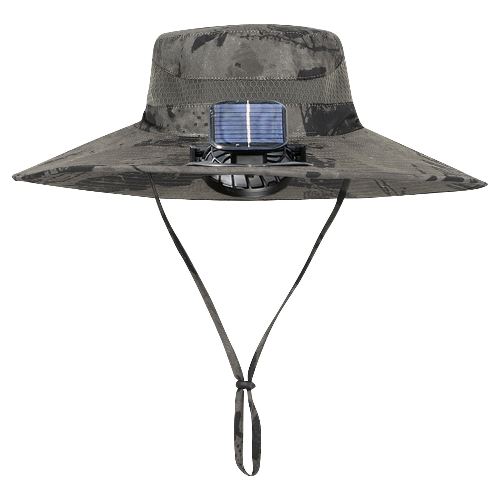 Zimjoy Wide Brim Solar Fan Hat, Hat with Fans Solar Power for Men Women ...