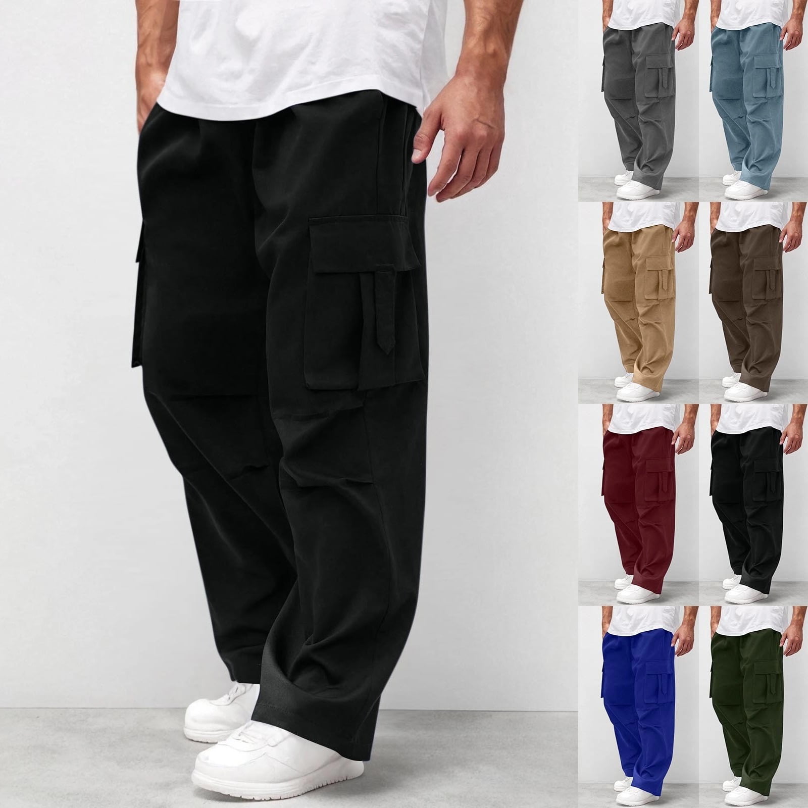 Zimjoy Work Pants for Men Athletic Comfy Strech Hiking Pants Men with ...