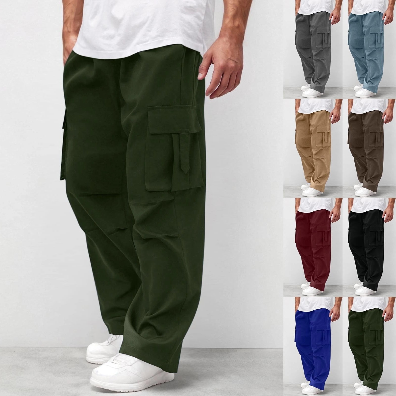 Zimjoy Work Pants for Men Athletic Light Elastic Joggers Big and Tall ...