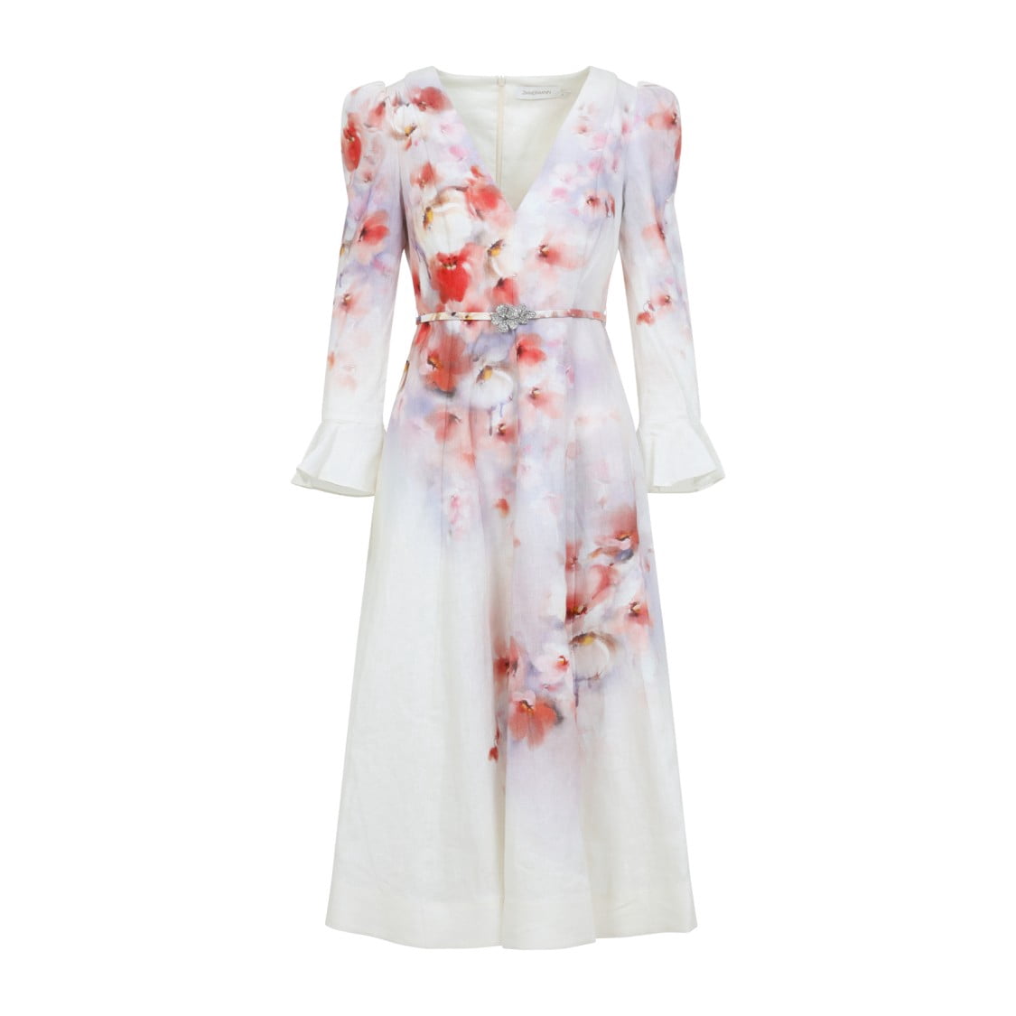 Zimmermann Women's Flowing Maxi Dress With Deep V-Neckline White Sizes ...