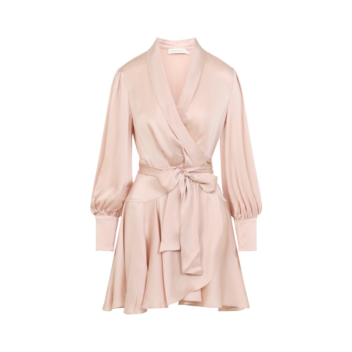 Zimmermann Women's Mini Wrap Dress With Deep V-Neckline Neutrals Sizes ...