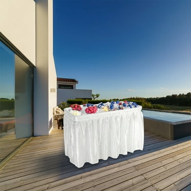 Costway Lightweight Foldable Ice Table for Outdoor Cookout Events with ...