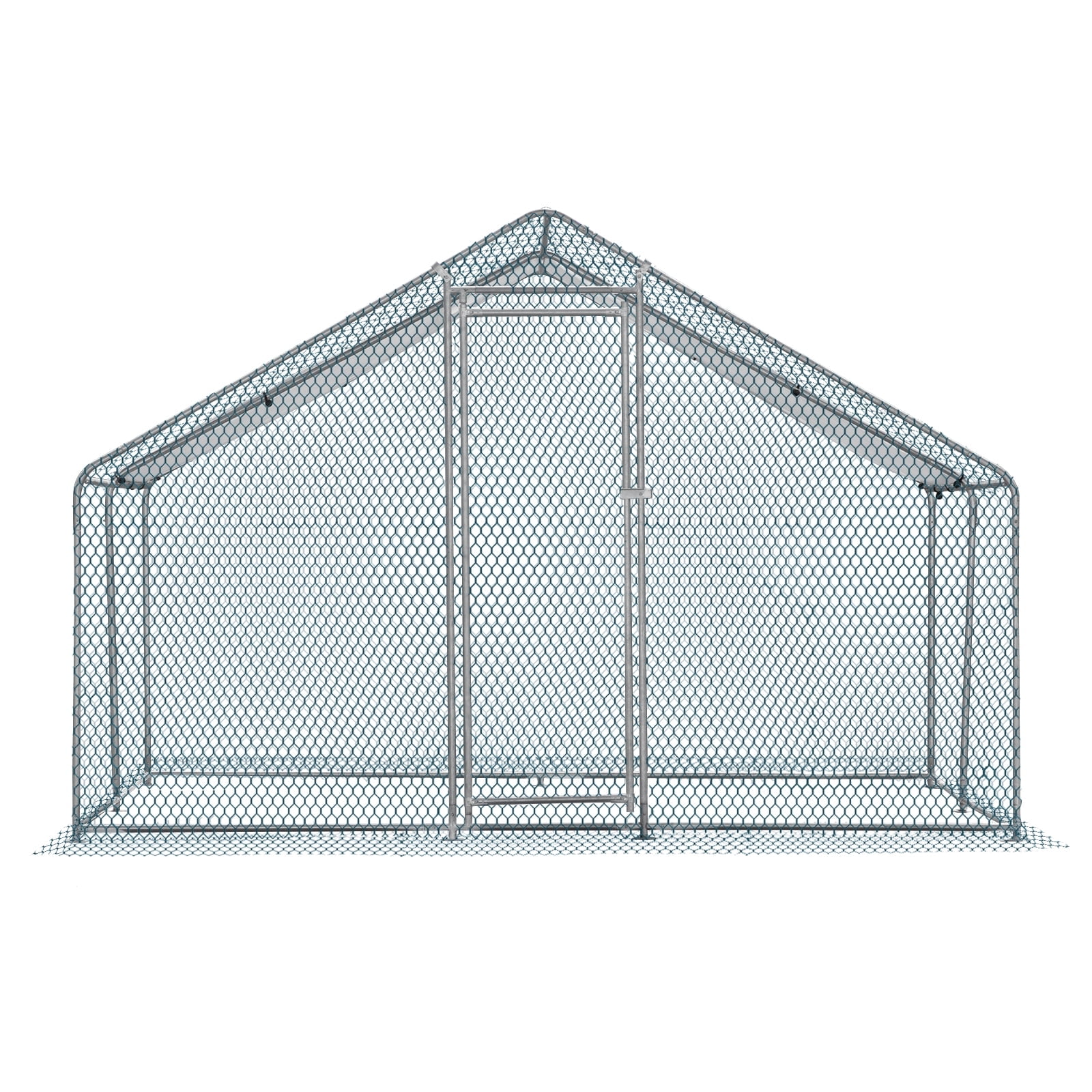 Zimtown 10x10 ft Walk-In Chicken Coop, Predator Proof Metal Cage, Large ...