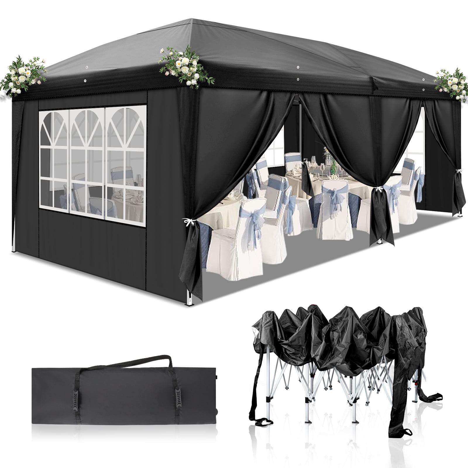 Zimtown 10'x20' Heavy Duty Pop Up Portable Outdoor Shelter, Backyard ...