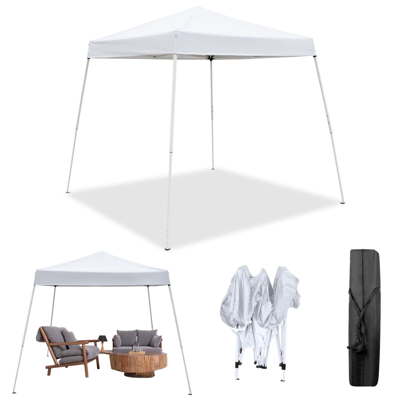 Zimtown 10ft x 10ft Outdoor Pop Up Waterproof Collapsible Canopy Tent ...