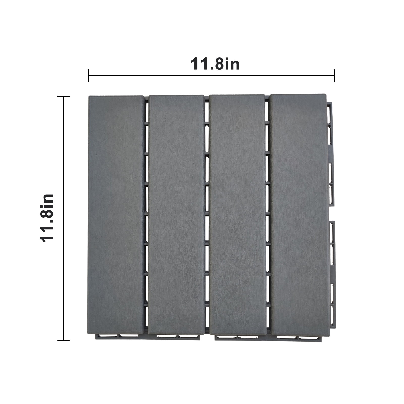 Zimtown 12x12 Inch Interlocking Deck Tiles - Quick-Lock Waterproof ...