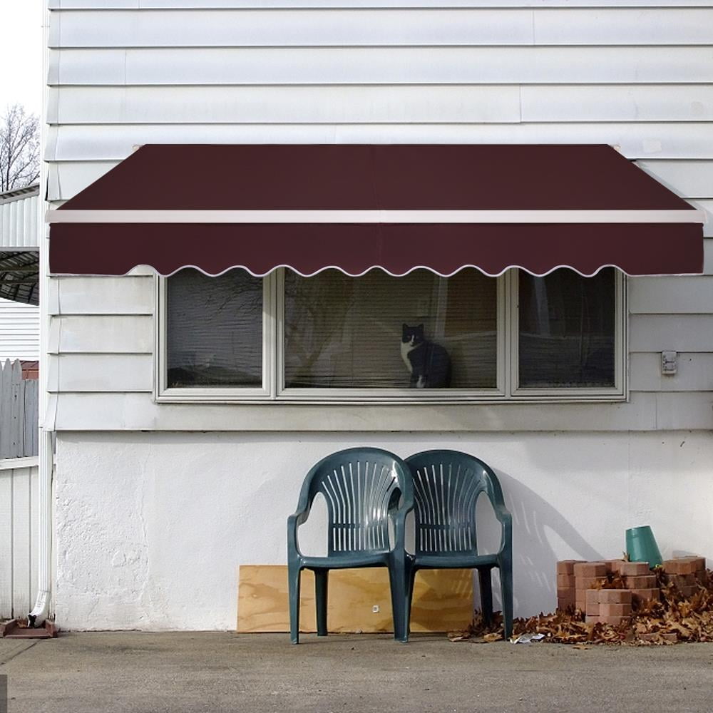 Zimtown 13x8 ft Retractable Patio Awning Wine Red - Walmart.com