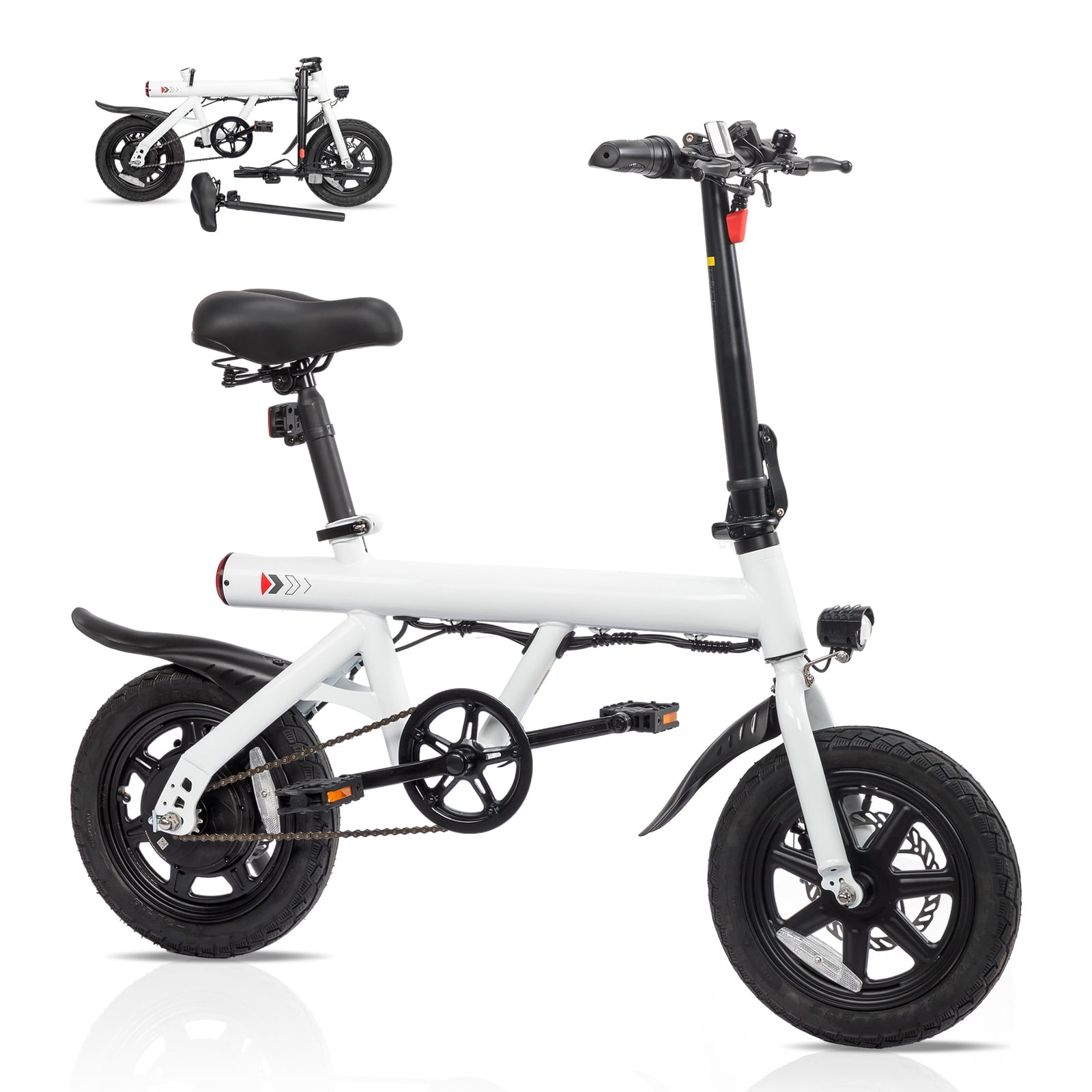 Zimtown 14" Folding Electric Bike for Adults, 350W Foldable Electric ...