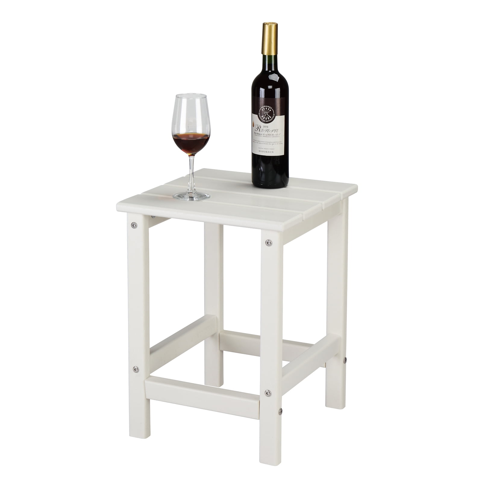 Zimtown 14-Inch HDPE Square Adirondack Side Table, All Weather Outdoor ...