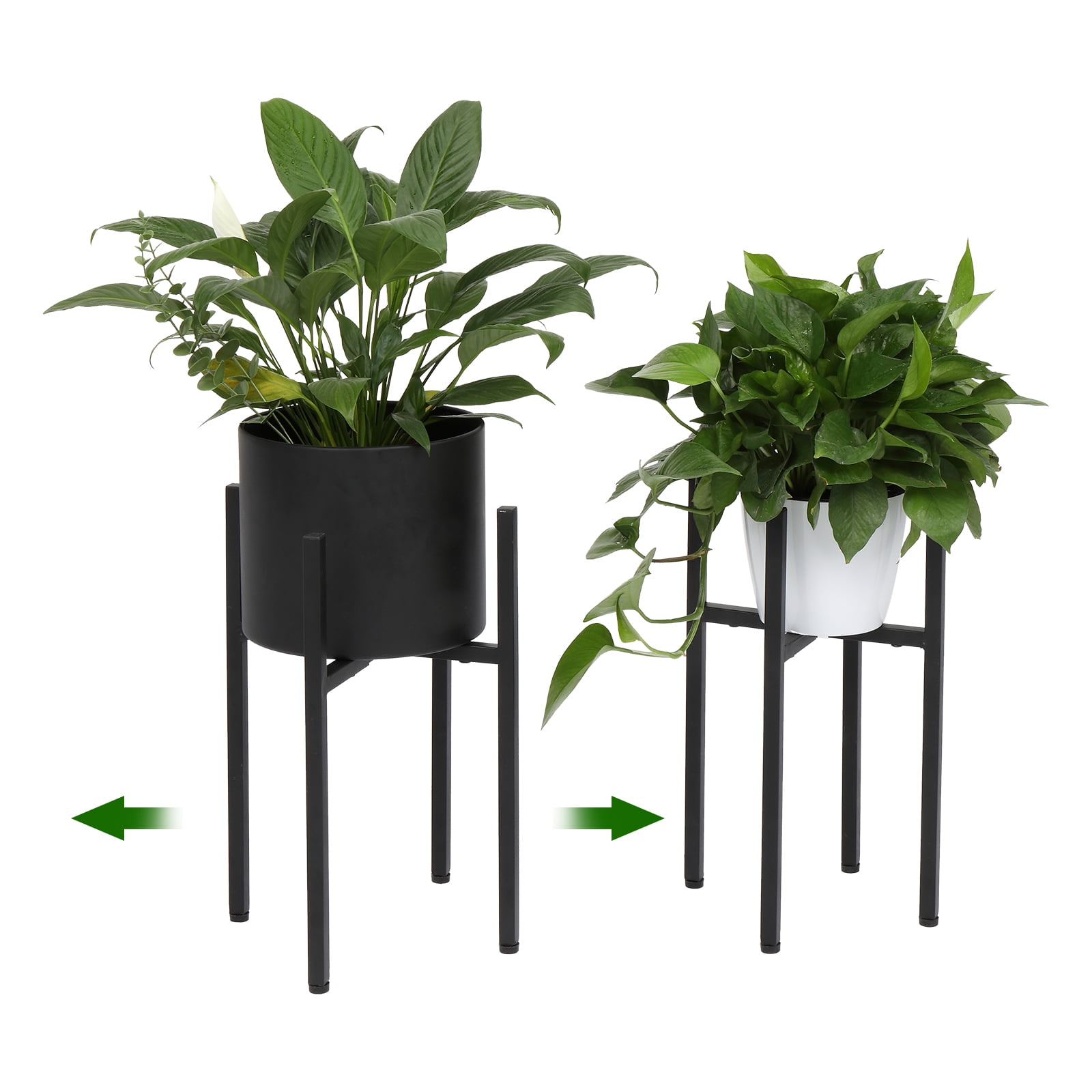 Zimtown 2 Pack Adjustable Metal Plant Pot Stand, 16'' Tall, Rustproof ...