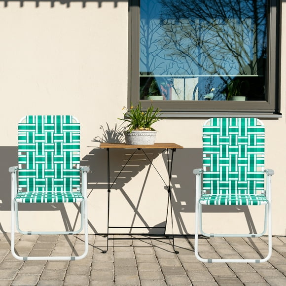 Aluminum Webbed Folding Lawn Chairs