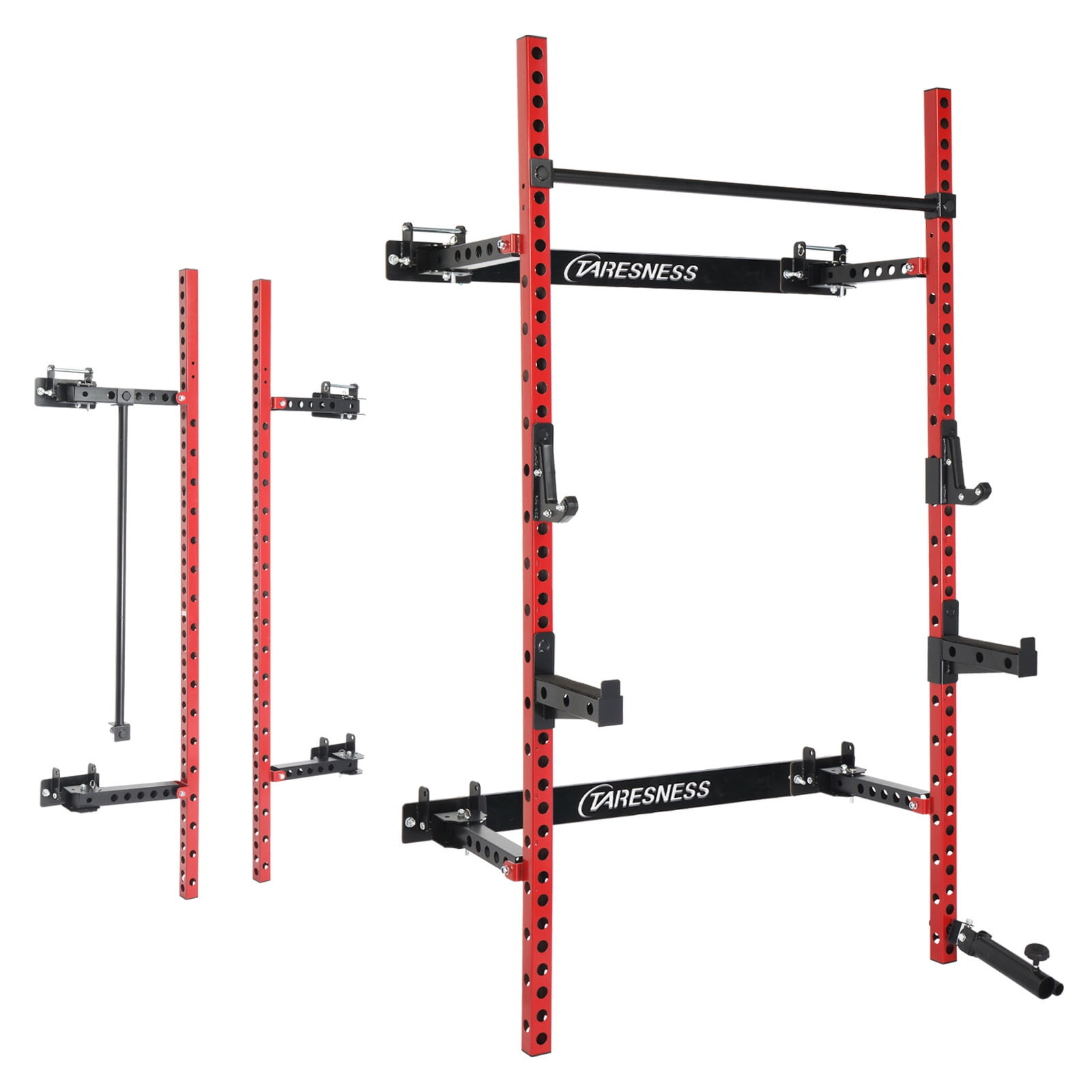 Zimtown 2'' x 2'' Folding Wall Mounted Squat Rack, 1000 Pounds Capacity ...