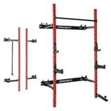 Zimtown 2'' x 2'' Folding Wall Mounted Squat Rack, 1000 Pounds Capacity ...