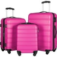 Zimtown Hardside Expandable Carry-on Spinner Suitcase 3 Piece ABS ...