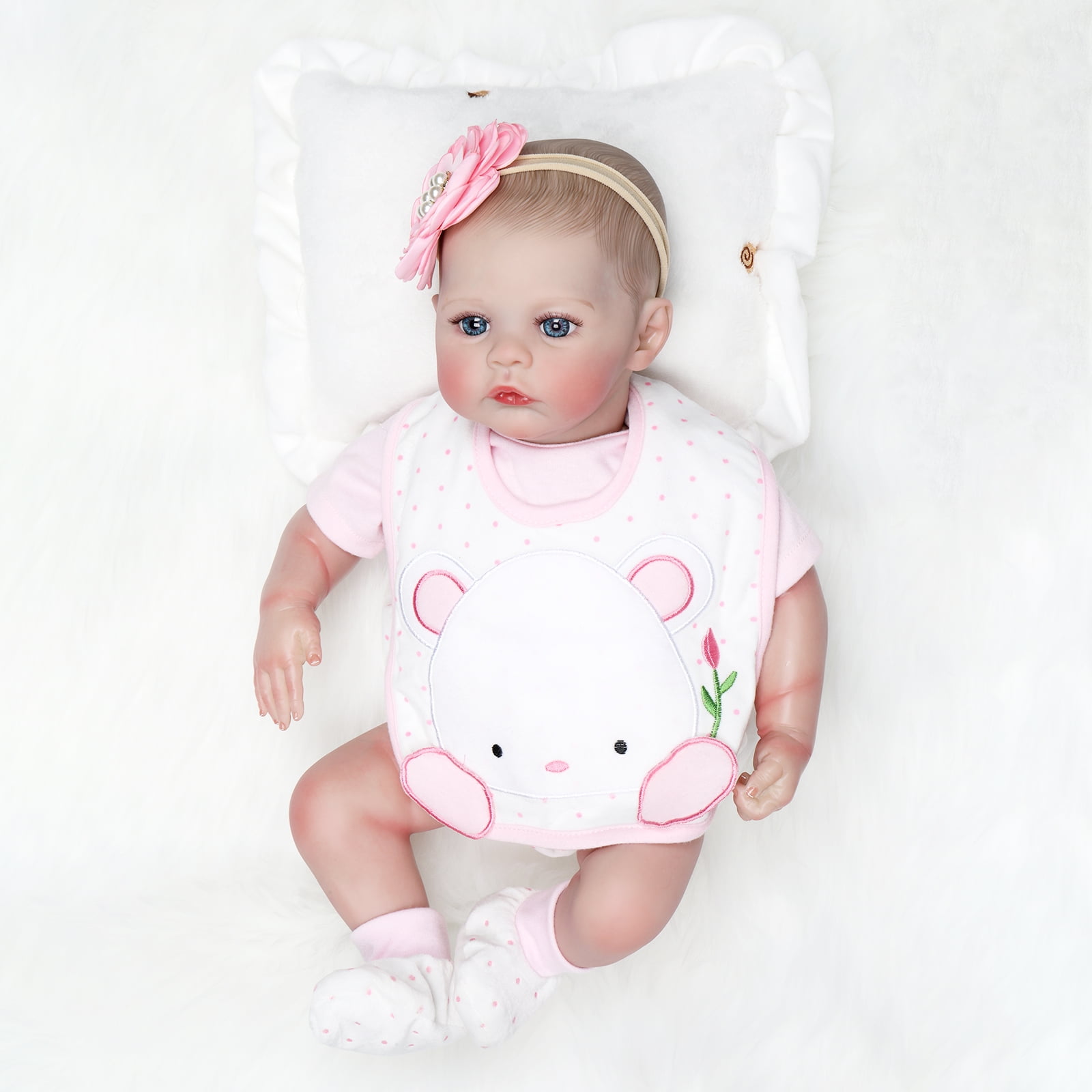Zimtown 20 Inch Lifelike Reborn Baby Doll with Soft Vinyl Limbs ...