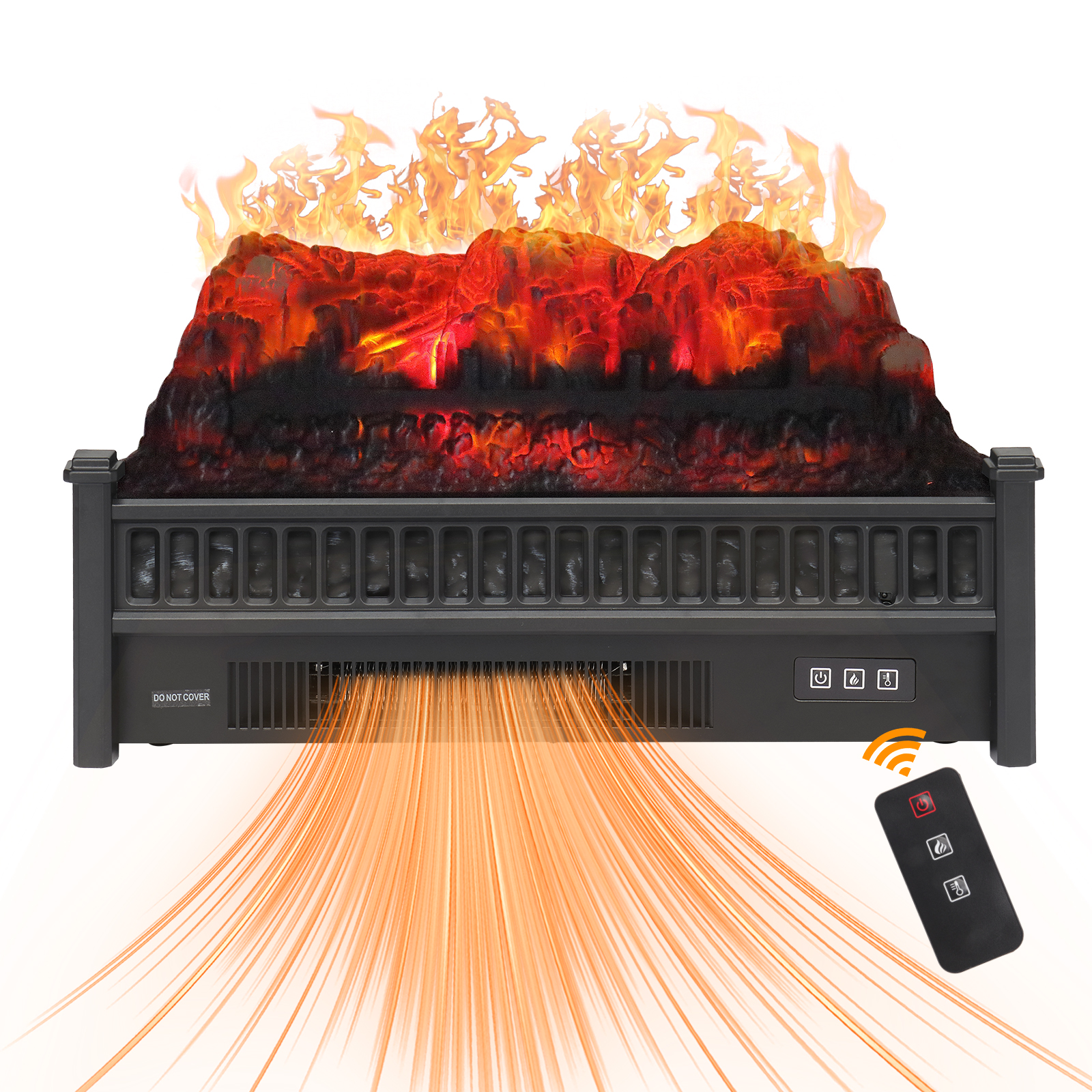 Country Living 23 inch Electric Log Set | 1,000 Sq Ft Heater - Faux ...