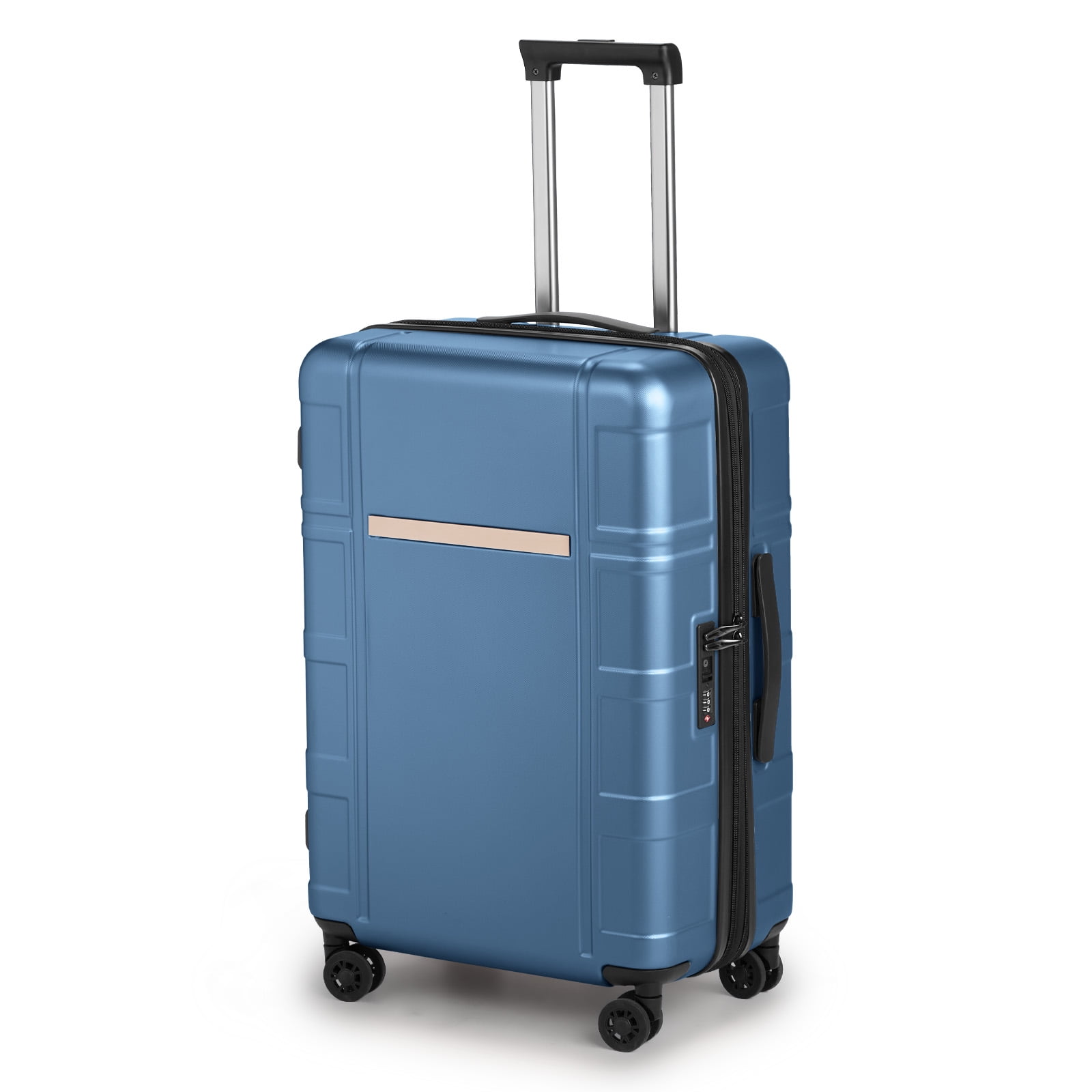 Zimtown 24" Checked Luggage, Expandble Hardside Suitcase with Spinner ...