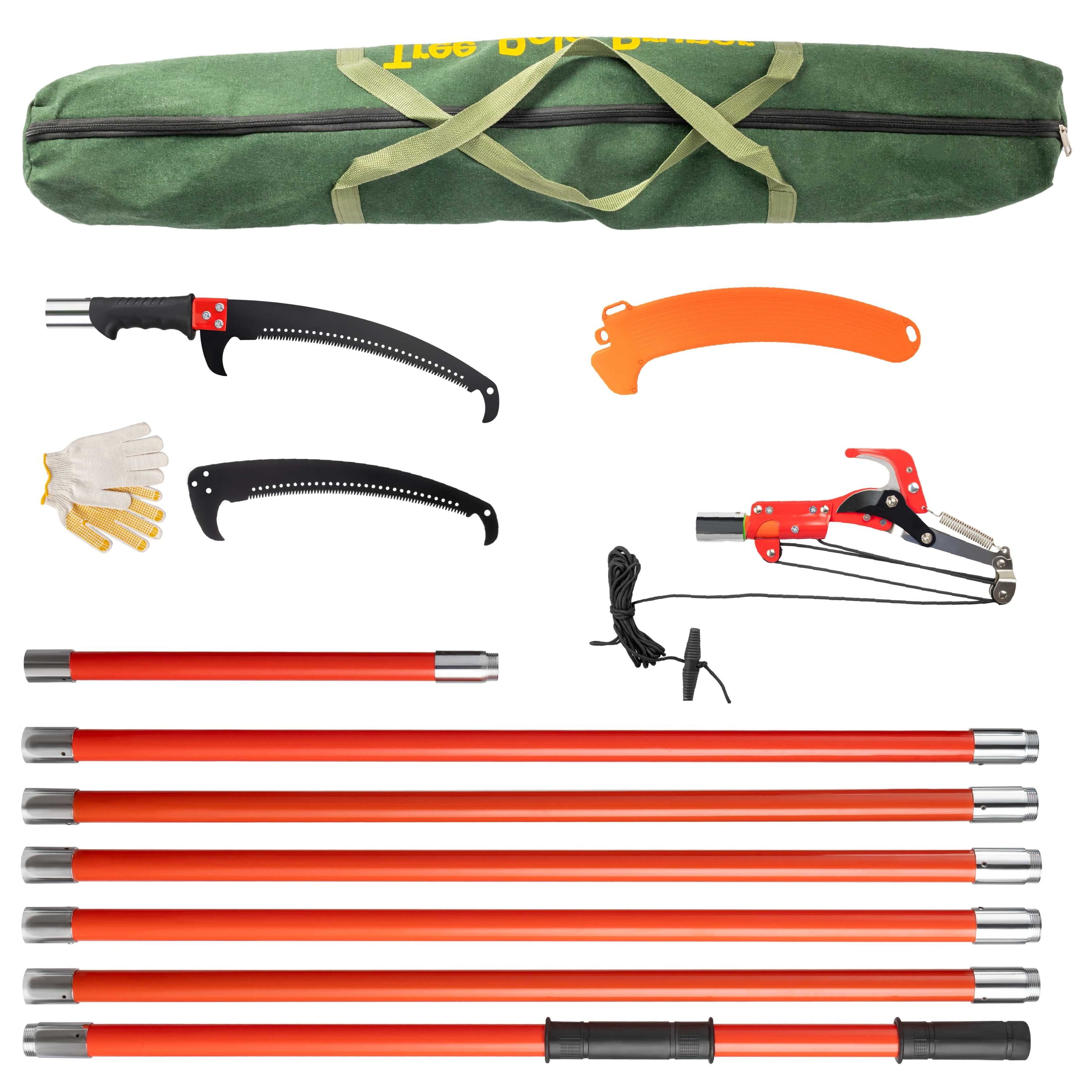 Zimtown 24FT Pole Saw Pruner, Extendable Tree Trimmer with Steel Blade ...