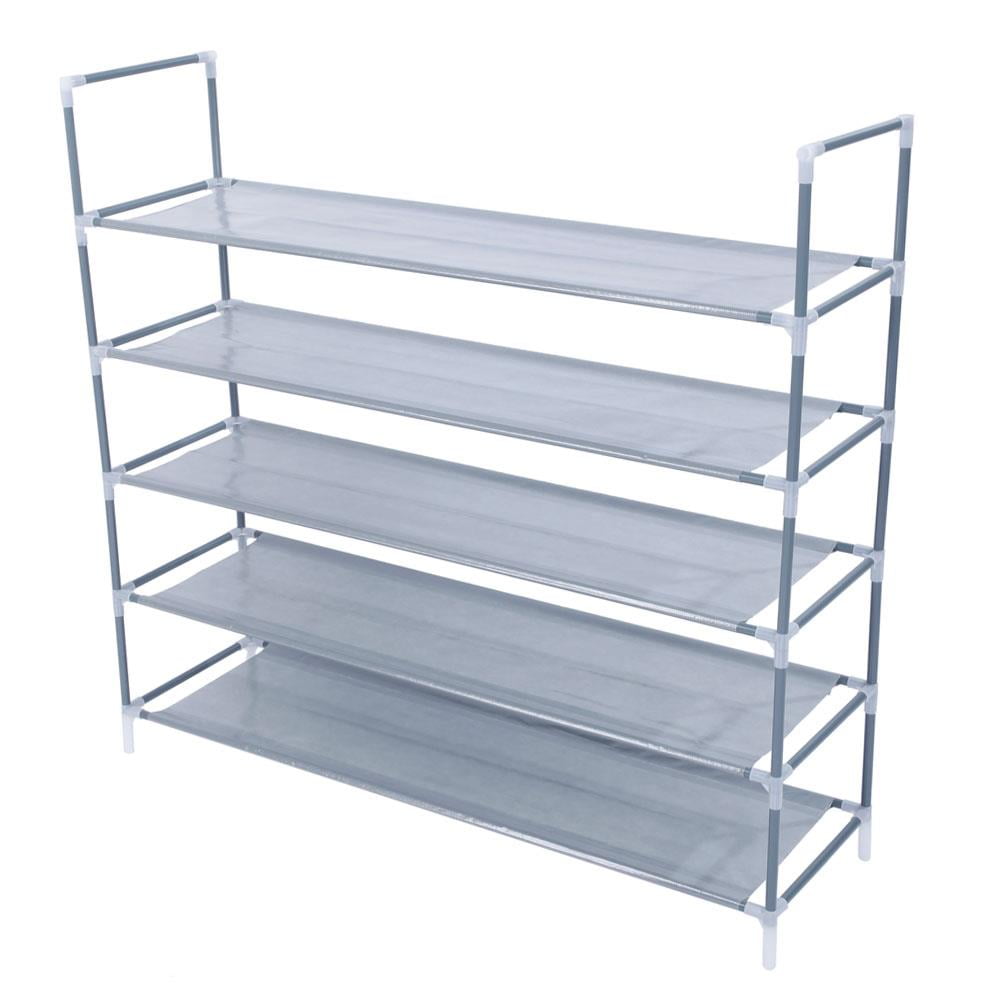 Zimtown 25 Pairs Shoe Rack, Organizer Storage Shoes Shelves Space 5 ...