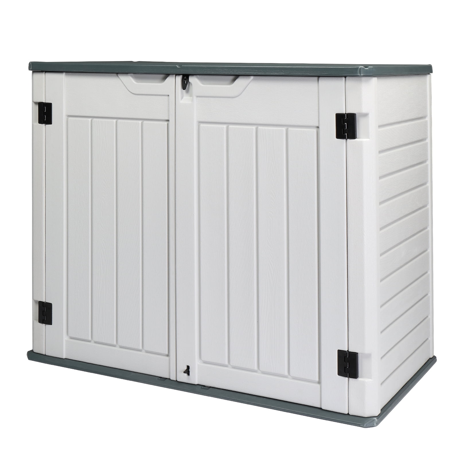 Zimtown Large 260 Gallon HDPE Resin Outdoor Storage Deck Box, White ...