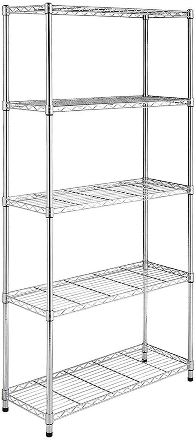 Zimtown 4-Shelf Adjustable Storage Shelves, Wire Shelving Unit for Kitchen Garage Living Room ...