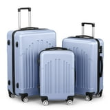 Zimtown 3 Piece Hardshell Luggage Set, ABS+PC Nested Spinner Suitcase ...
