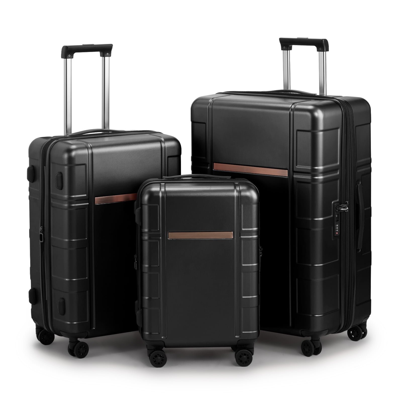 Zimtown Luggage Set 20 24 28 Inch Expandable Hard Shell Spinner Wheels ...