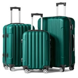 Zimtown 3 Piece Nested Spinner Suitcase Luggage Set With TSA Lock Dark ...
