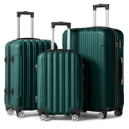 Sunbee 3 Piece Hardshell Luggage Set with Spinner Wheels, TSA Lock, and ...