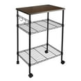 Zimtown 3-Tier Multifunctional Kitchen Wire Rolling Utility Cart with ...
