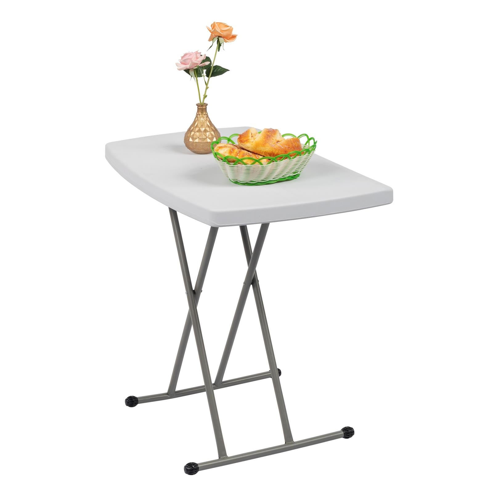 Zimtown 30 in Adjustable Height Folding Table, Small Multipurpose ...