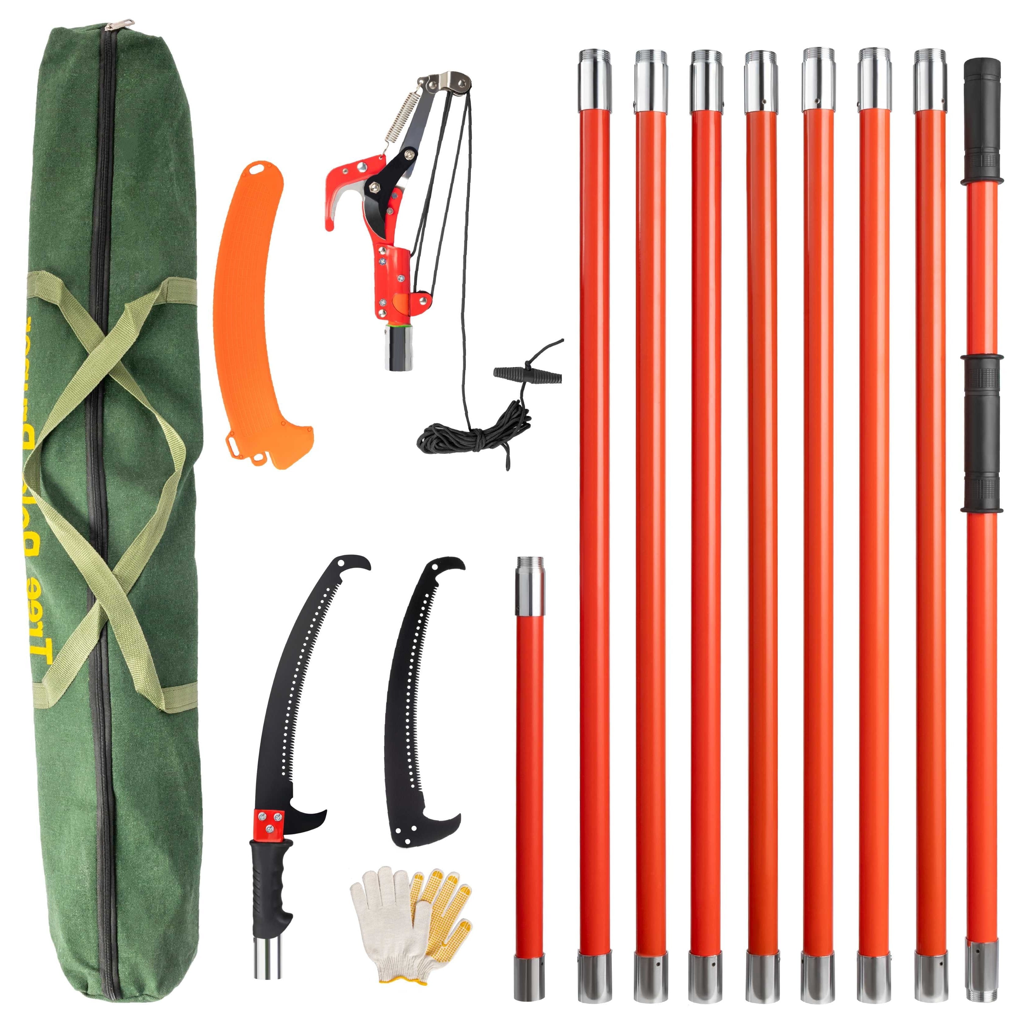 Zimtown 30ft Manual Pole Saw - Extendable Tree Trimmer with Steel Blade ...