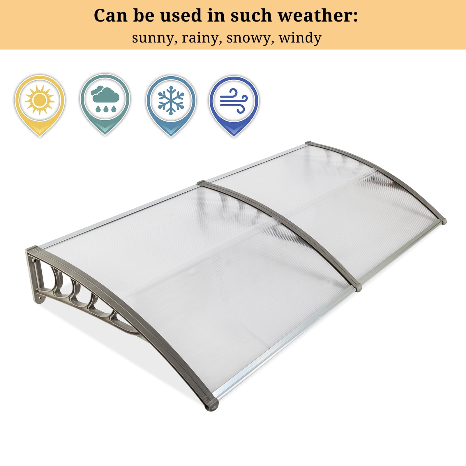 "Zimtown Home Rain Protector, 35*77"" Door Awning Canopy Patio Cover ...