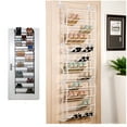 Zimtown 36 Pair Mounted Over-The-Door Shoe Rack, 12 Layers, Metal ...