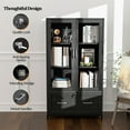 Zimtown 4 Tier File Cabinet Bookcase with Lockable Letter+Legal Size ...