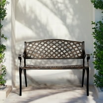 Free Shipping! Dextrus 39.4" Patio Garden Bench, Anti- Rust Cast Iron ...