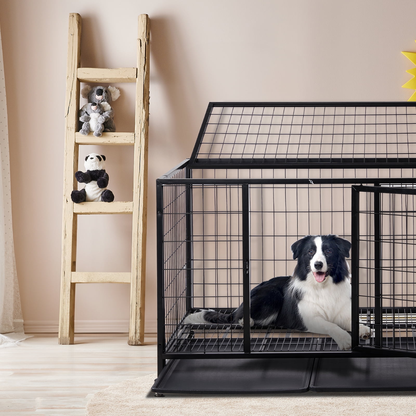 Zimtown 42" Dog Crates for Medium to Large Dogs Crates Dog Kennels ...
