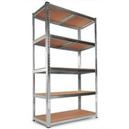 ZenSports 5-Tier 300LBS Steel Wire Shelving Unit with Wheels for ...