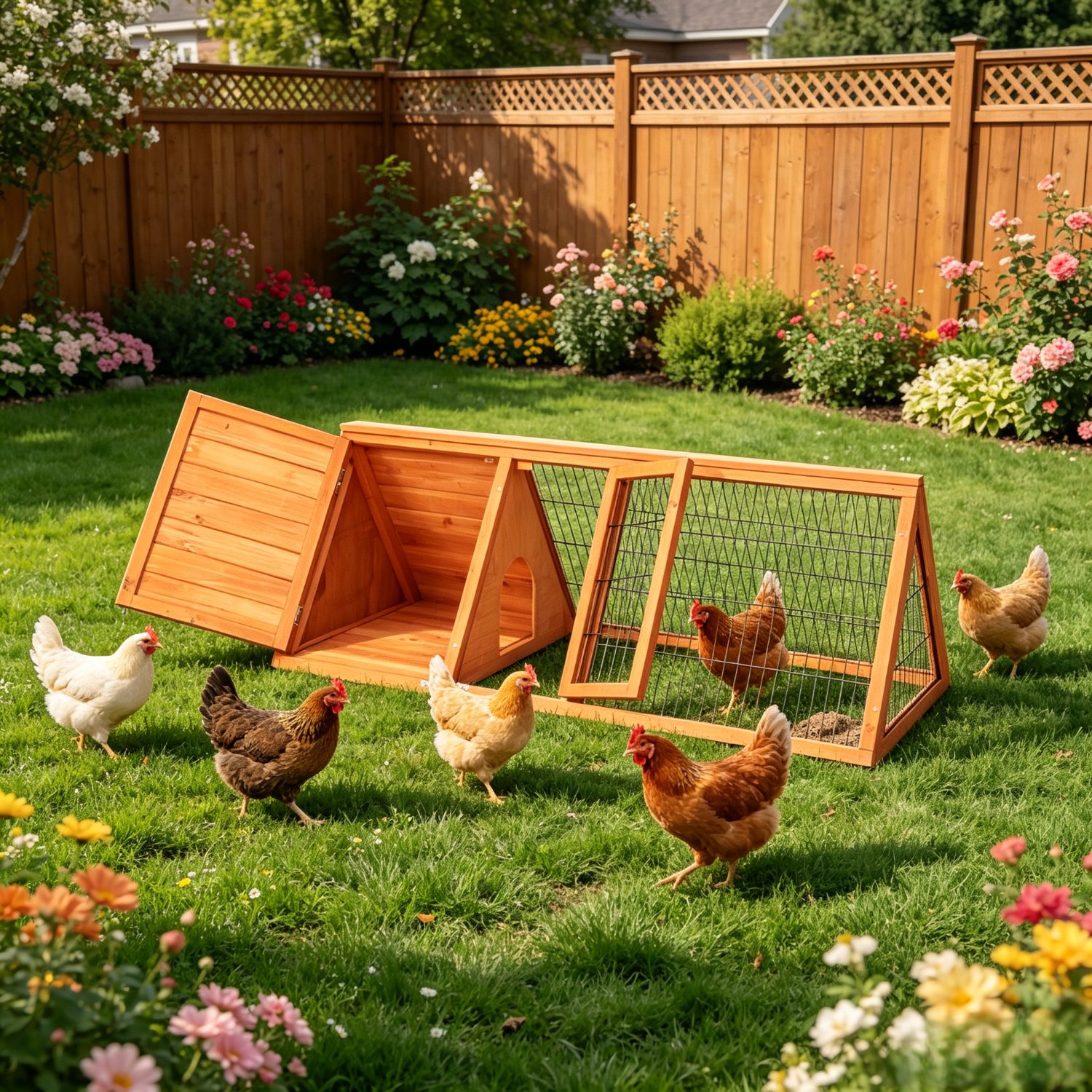 Zimtown 50" Indoor/Outdoor Wooden Rabbit Bunny Hutch, Guinea Pig, Small ...