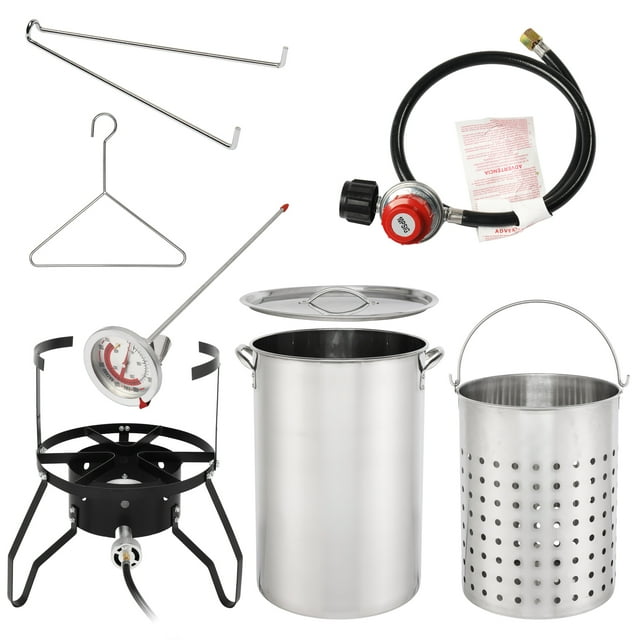 Zimtown 50qt Outdoor Propane Fryer Kit, Stainless Steel Portable Deep ...