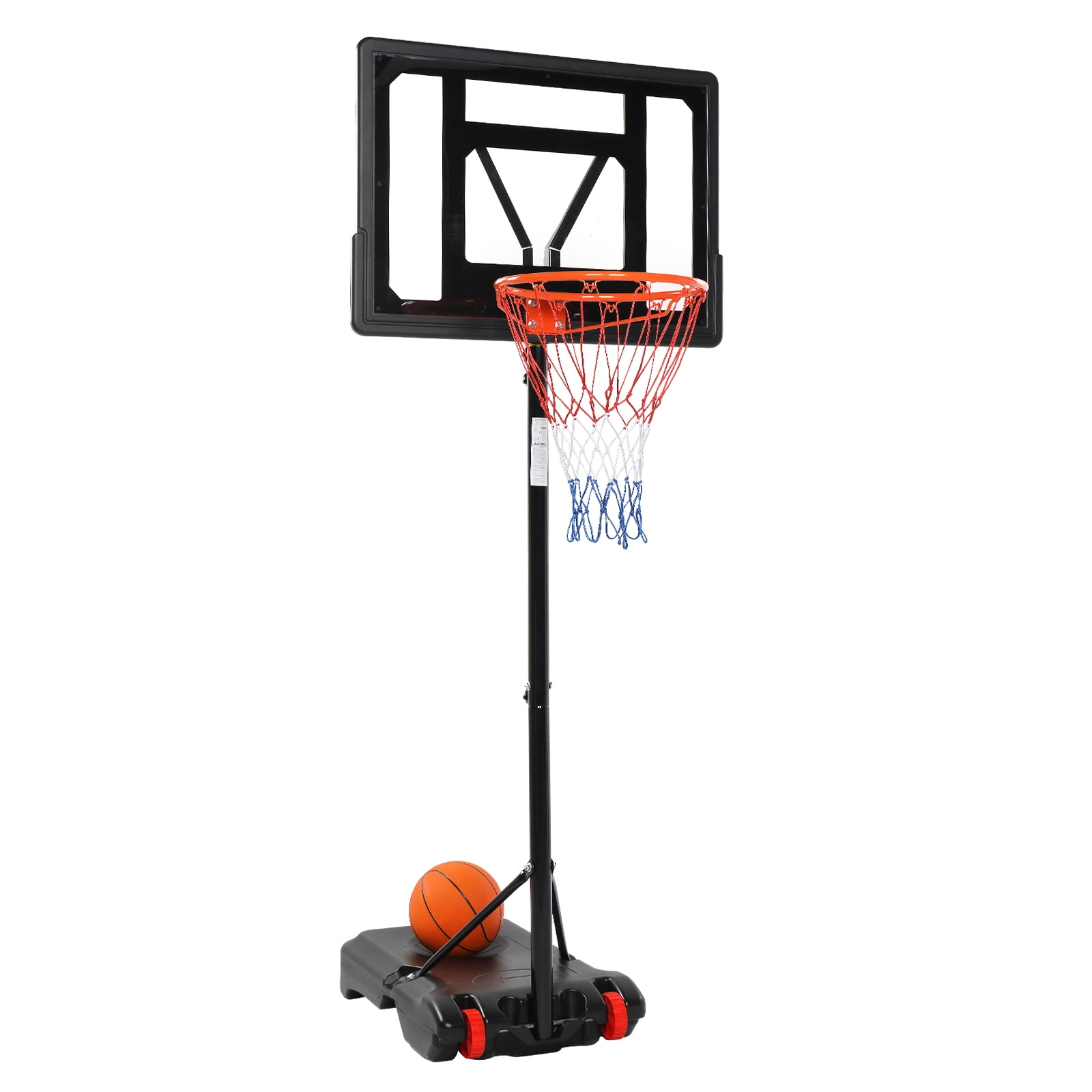 Zimtown 6.5ft-8ft Portable Basketball Hoop System Stand, Height ...