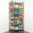 Zimtown Chrome Metal 6-Tire Adjustable Utility Shelf, Heavy-Duty Corner ...