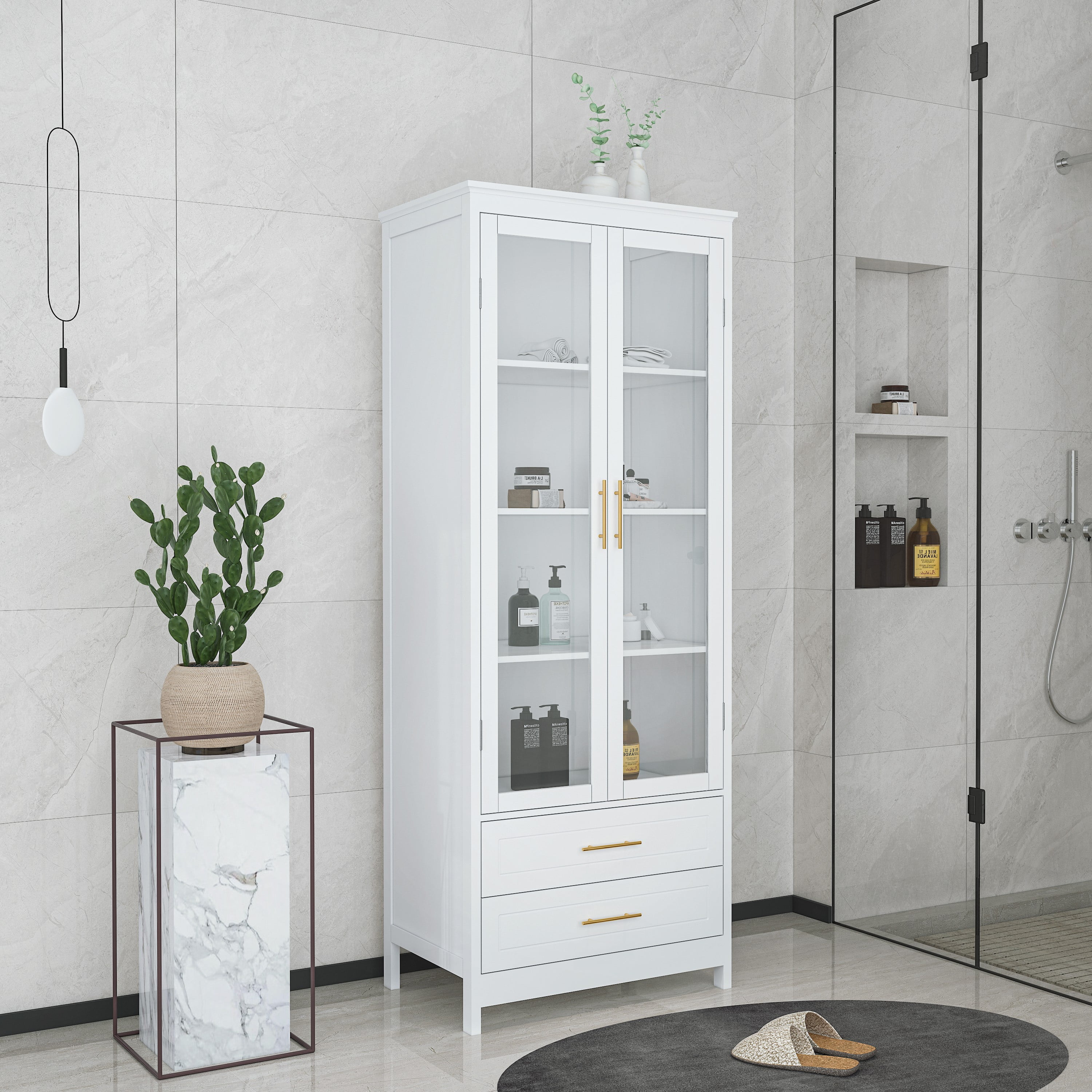 Zimtown 63-inch Large Storage Cabinet, Utility Locker with 4 Shelves ...