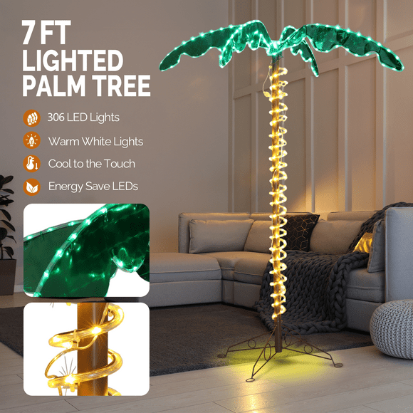 Christmas Palm Tree With Lights