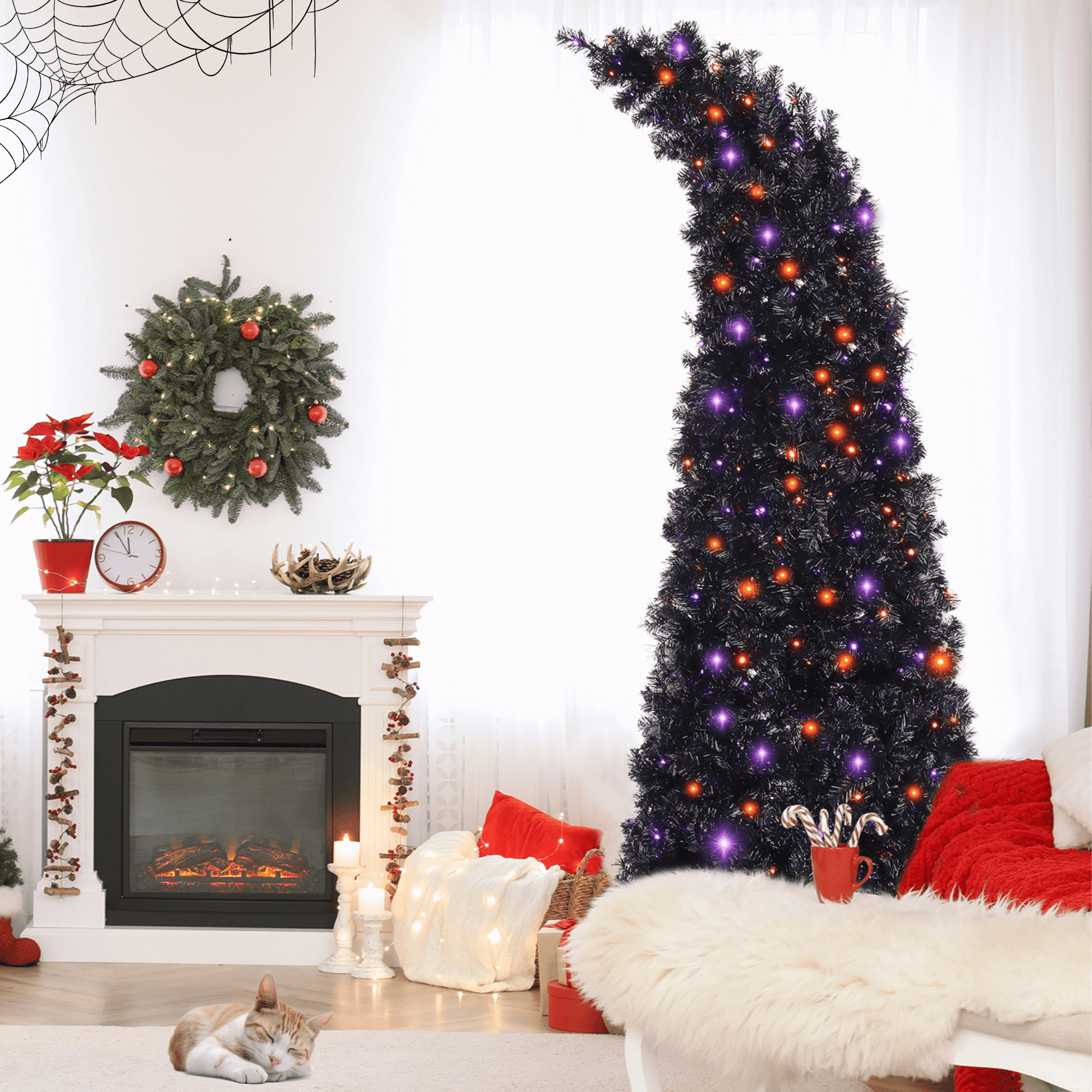 Zimtown 7FT Wizard Hat Tree Christmas Decoration Tree Full 1050 ...