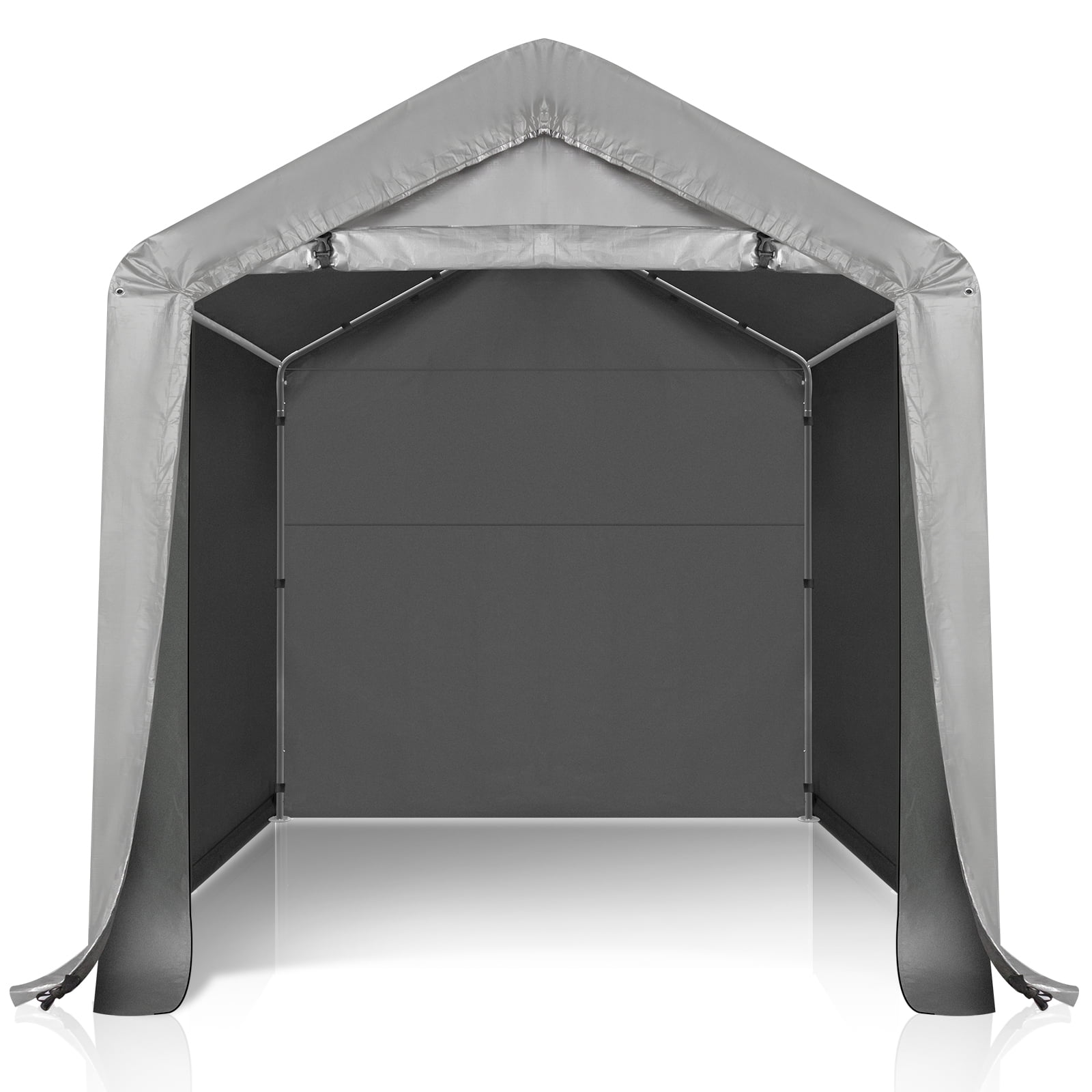 Zimtown 8x8 Foot Heavy-Duty Metal Carport – Portable Garage with ...