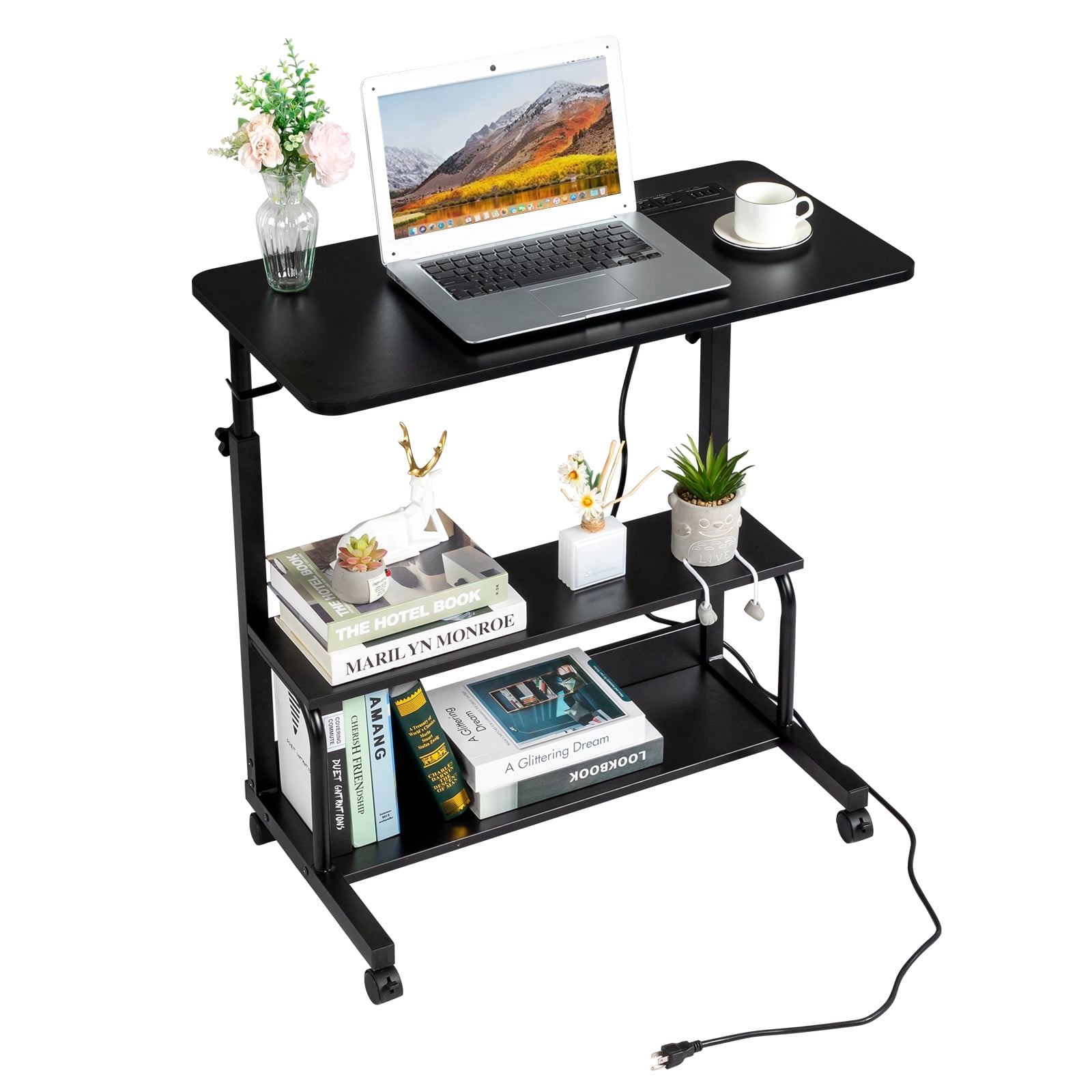 Zimtown Adjustable Computer Desk Rolling Lap Desks Side Table Sofa End ...