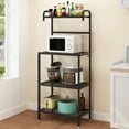 Zimtown Bakers Rack, 4 Tier Kitchen Microwave Oven Stand with Storage ...