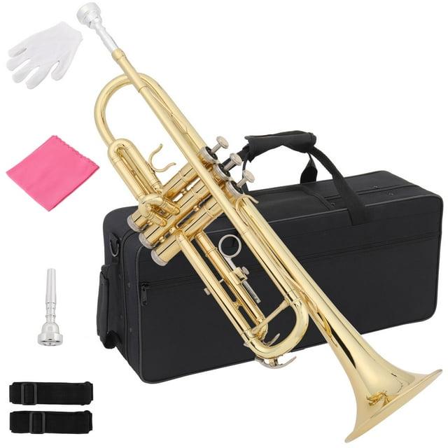 Zimtown High-Quality Beginner's Bb Brass Trumpet With Case & Care Kit ...